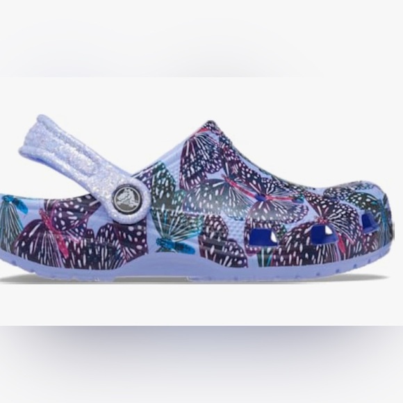 CROCS | Shoes | Crocs Classic Butterfly Clog Jr 282975q7 Blue | Poshmark